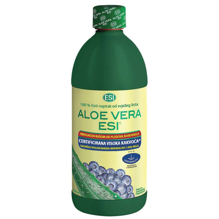 ESI® ALOE VERA Sok obogaćen medom i sokom plodova borovnice, 1000 ml